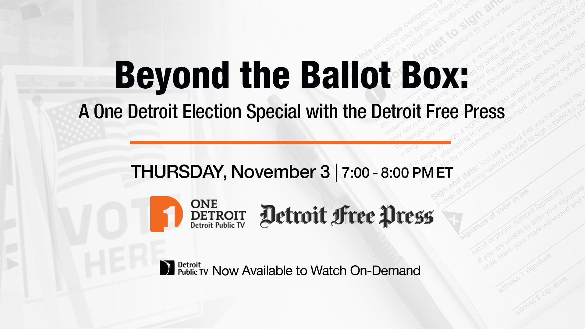 Beyond the Ballot Box: An Election Special with Detroit Free Press ...