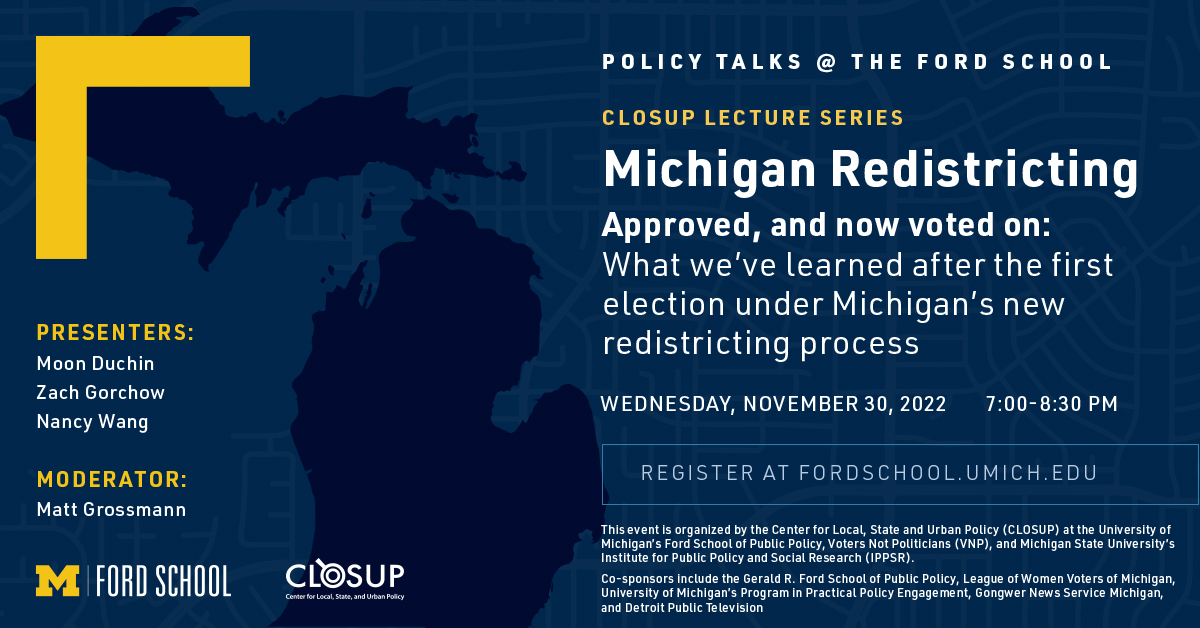 Michigan's new redistricting process | Policy Talks at the Ford School ...